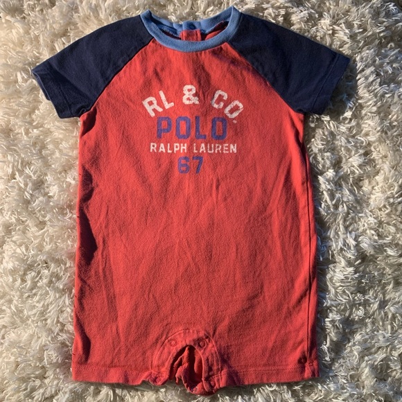 Polo Ralph Lauren | One Pieces | Polo Ralph Lauren Romper Red White And Blue 2 Months | Poshmark